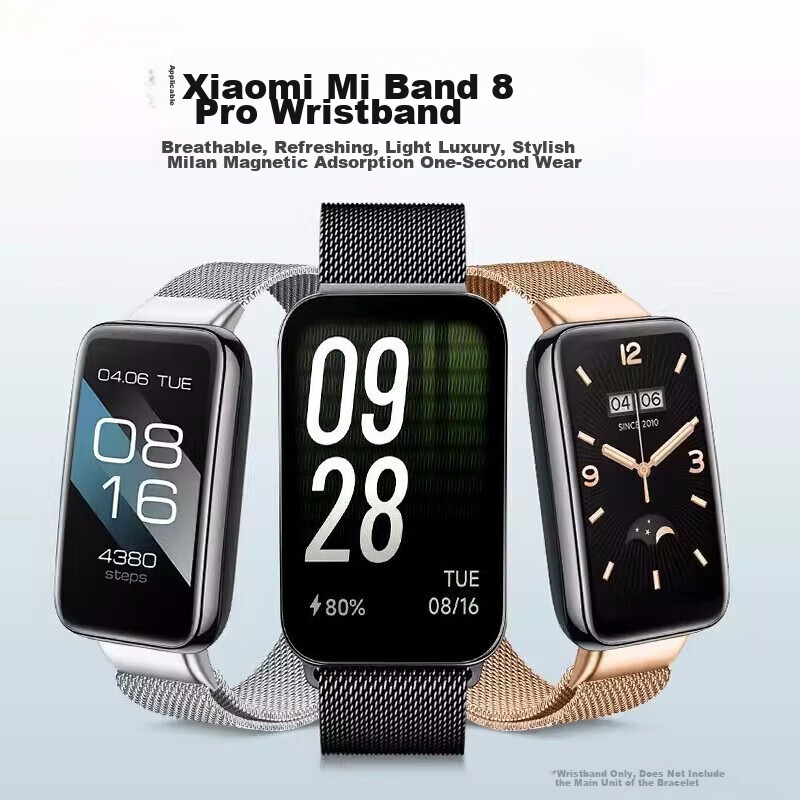 Stiger Compatible with Xiaomi Band 8pro/9pro Strap, Redmi Watch5/4 Strap, Magnetic Milanese Watchband, Replacement Metal Accessories [Magnetic Milanese] Black