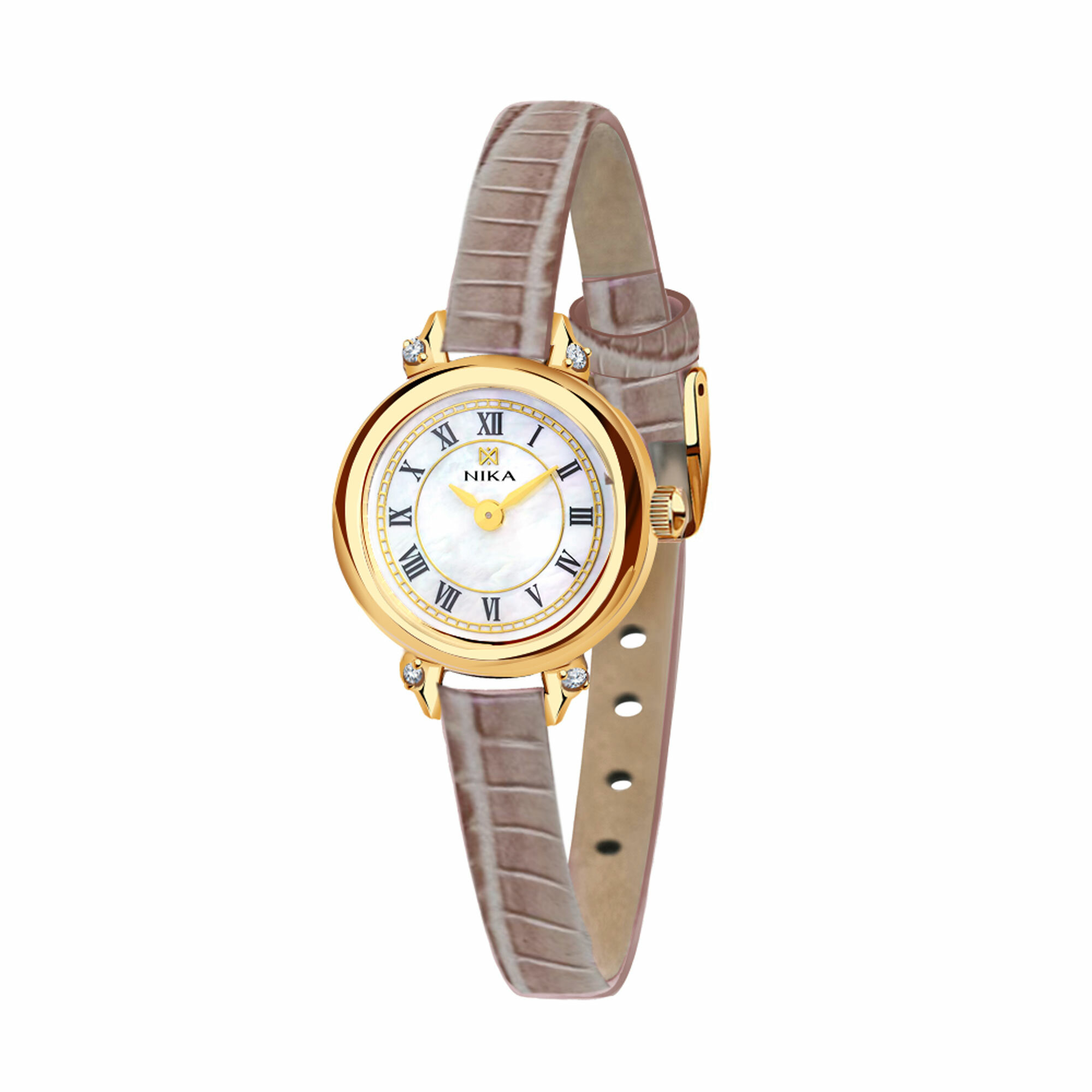 Наручные часы, золото, фианит