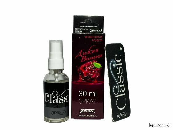 Ароматизатор воздуха (Спрей+картон 30мл) "Contact" "Дикая Вишня"-Аромат Вишни