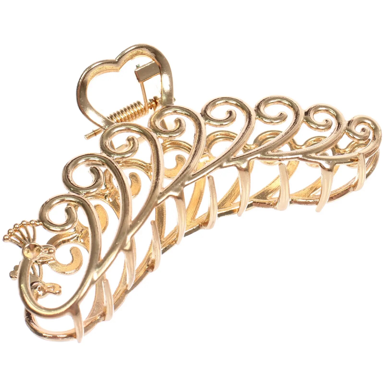 Заколка-краб для волос «PREMIUM», серебристая и золотая, 10см, стильный дизайн