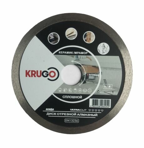 Круг алмазный KRUGO ф200х1,3х25х8х25,4/22 керамика RCD08A