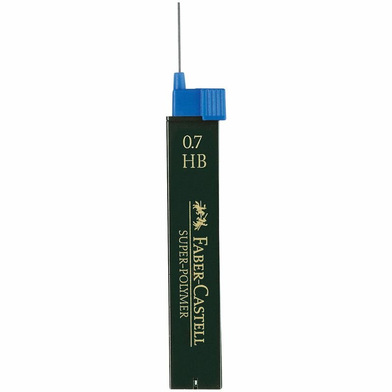 Грифели для механических карандашей Faber-Castell "Super-Polymer", 12шт, 0,7мм, HB