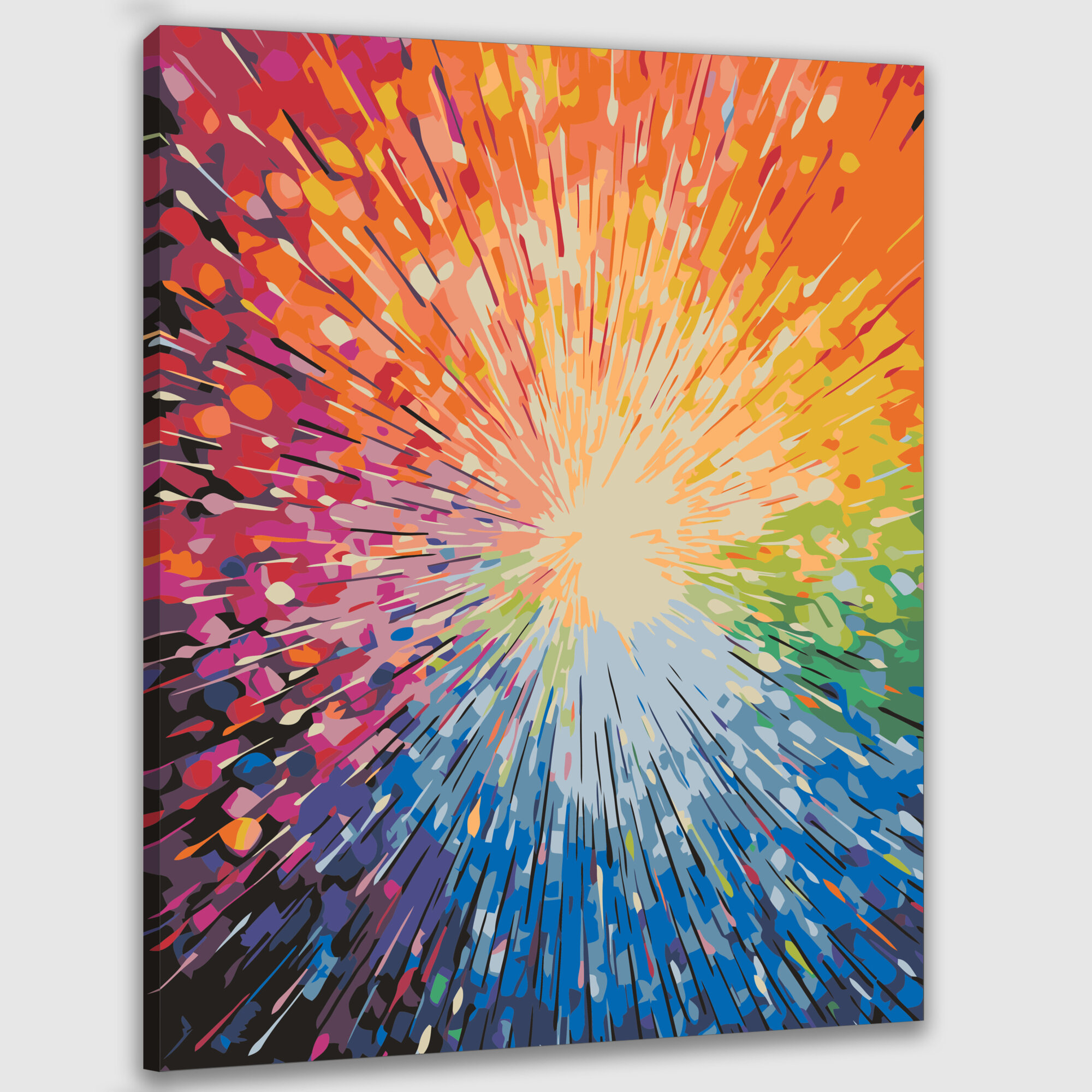 Картина по номерам 40x50 см, яркая, абстрактная, картина, переливающаяся, калейдоскопом, красок, визуальная, симфония