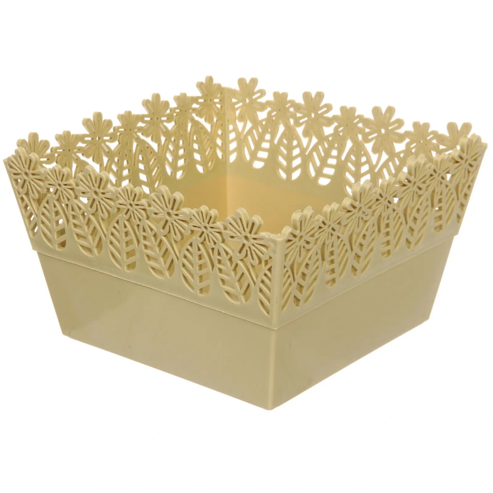 Сухарница пластиковая «SEGRETO», 17,5х17,5х11см, оливковая, для хранения мелочей