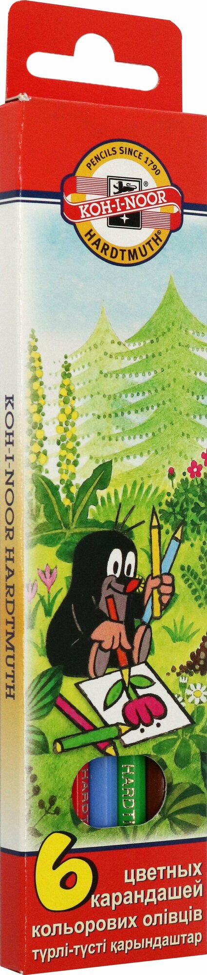 Карандаши цветные Mole 3651, 6 цветов