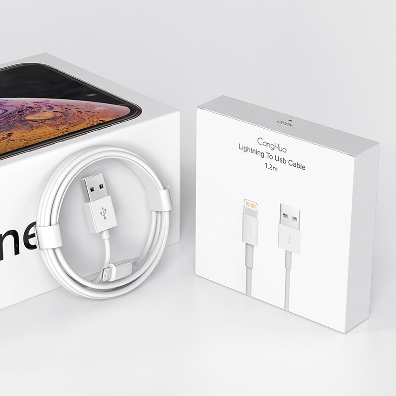 CangHua MFi сертифицированный кабель для быстрой зарядки Apple 1.2 м USB к Lightning для iPhone 14/13/12 и планшетов