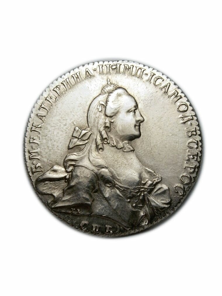 Рубль 1764 год ЯI царские монеты Екатерина 2 сувенирная копия мельхиор монеты, нумизматика, деньги для коллекции