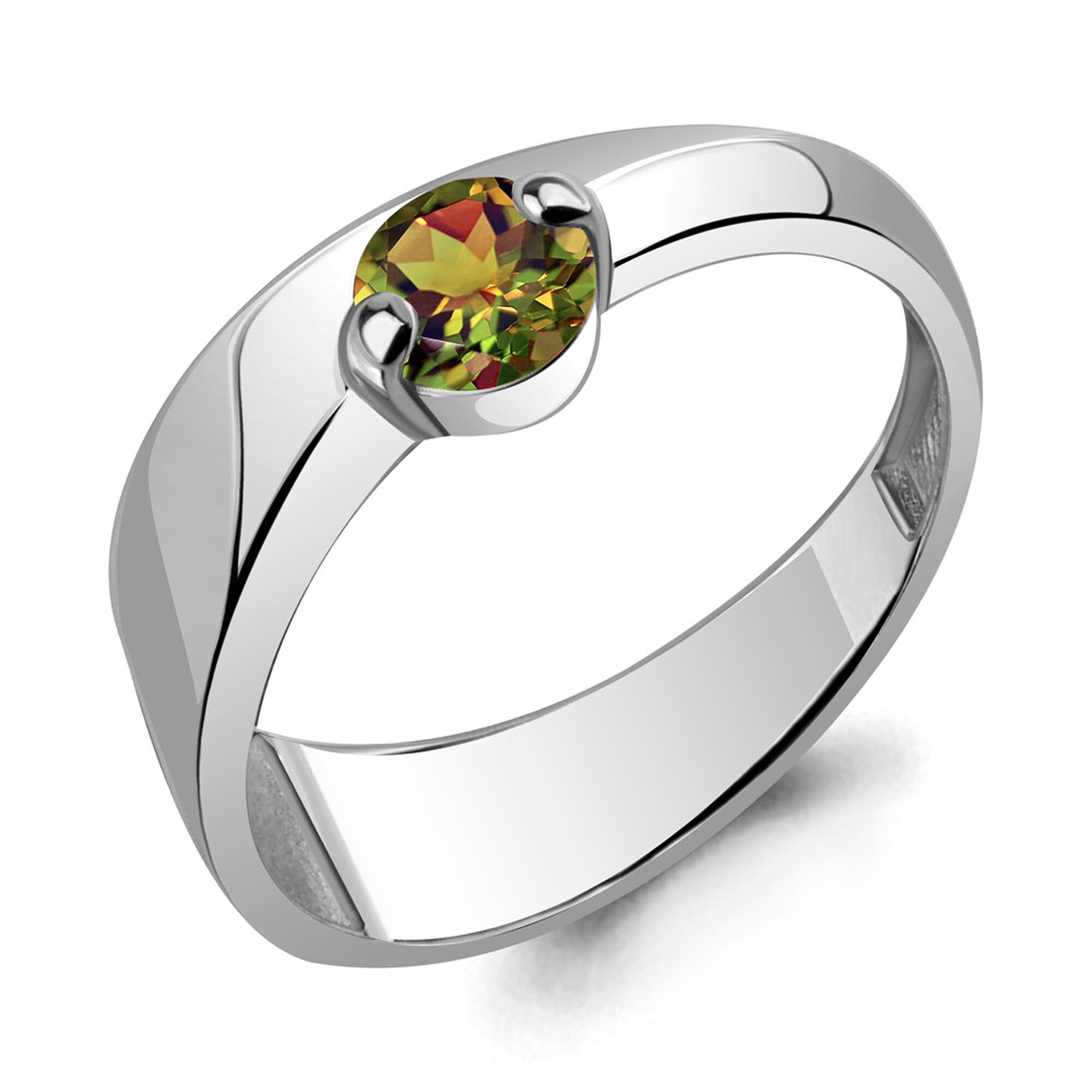 Кольцо, серебро, 925 проба, родирование, султанит