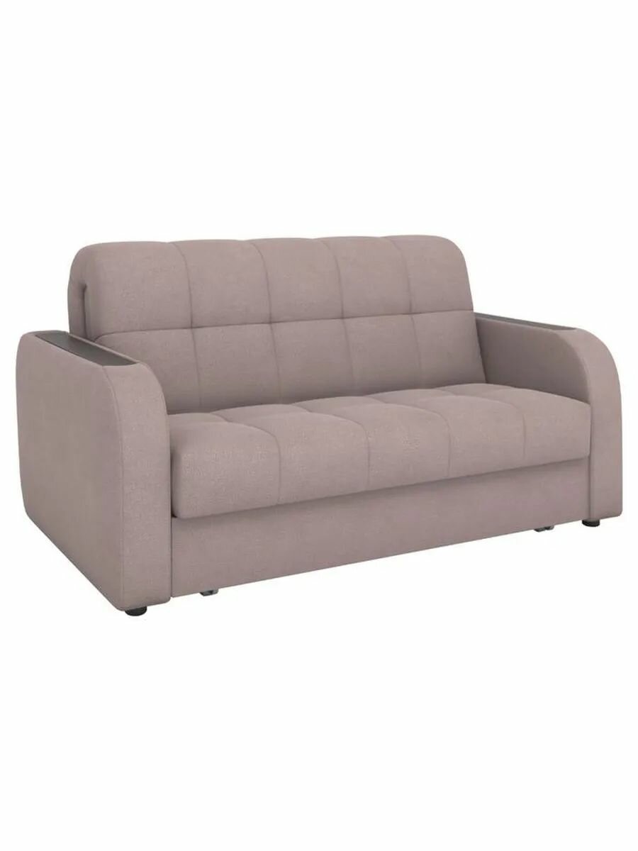 Диван кровать прямой Торонто независимый пружинный блок, раскладной, аккордеон, без ящика для хранения, 144х207 см спальное место, Кофе, велюр