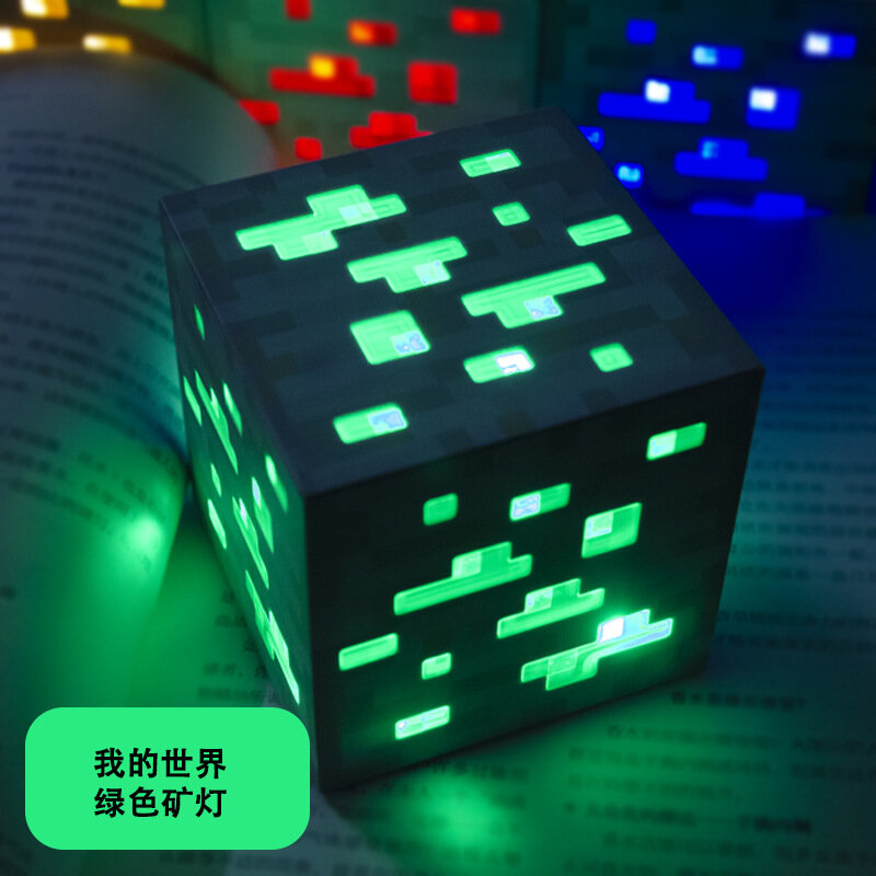 Креативный брелок-фонарик в виде факела из Minecraft, ночник для спальни, прикроватная лампа, декоративный светильник для создания атмосферы, настольное украшение, подарок.