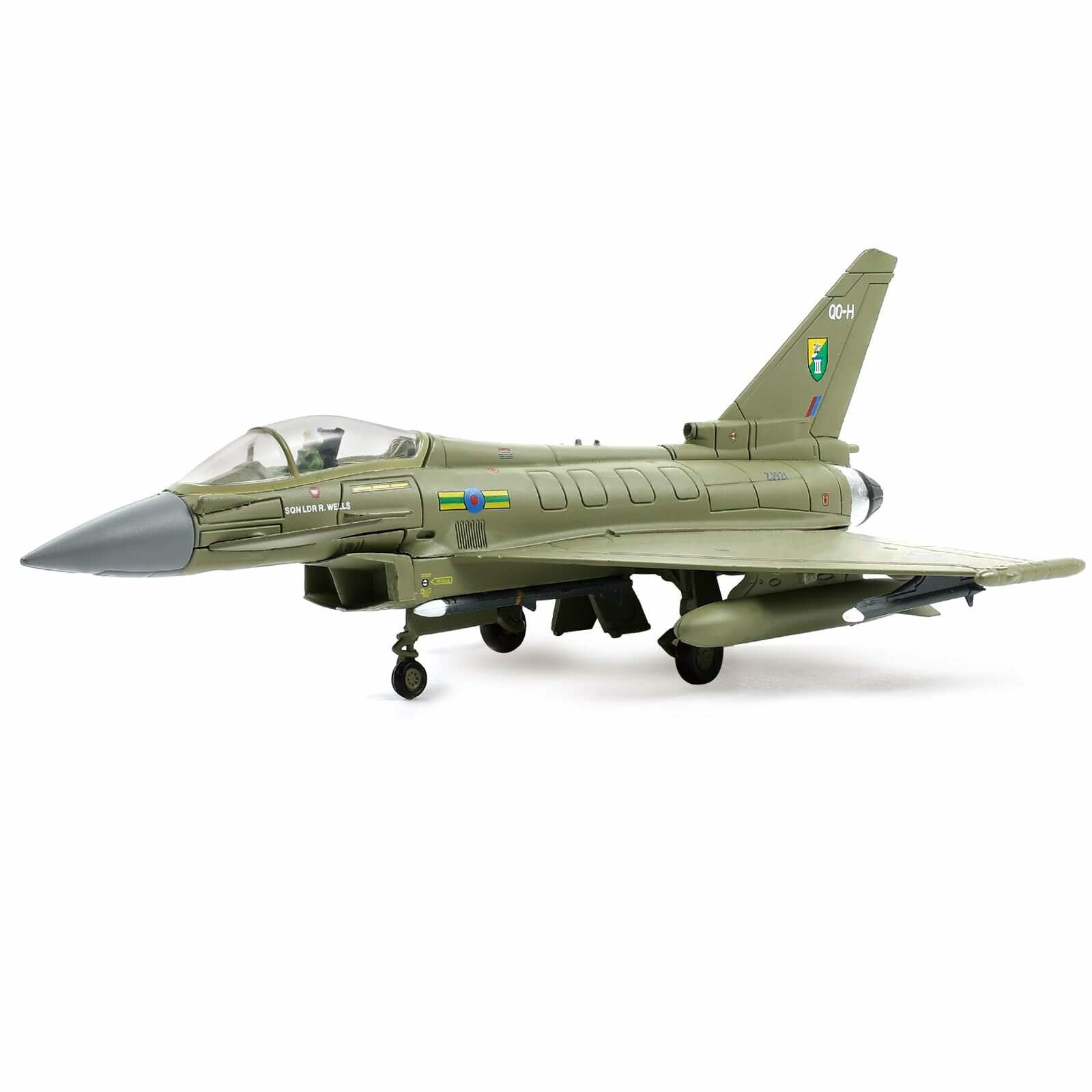 1 / 100 Scale Aircraft Model Kit, Eurofighter Typhoon EF-2000 RAF Fighter Model Военный тематический металлический модельный самолет, взрослый модельный комплект самолета
