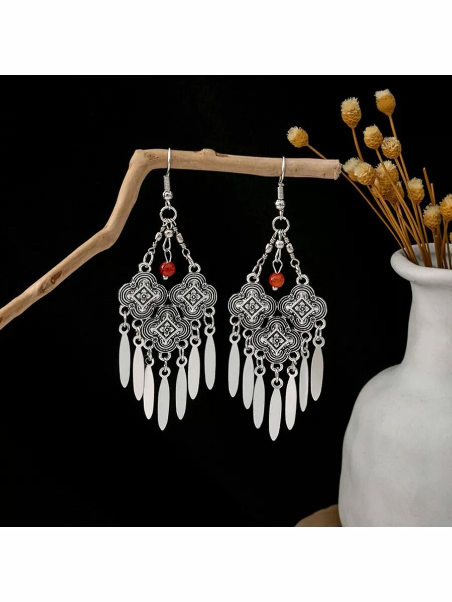 Серьги, искусственный камень