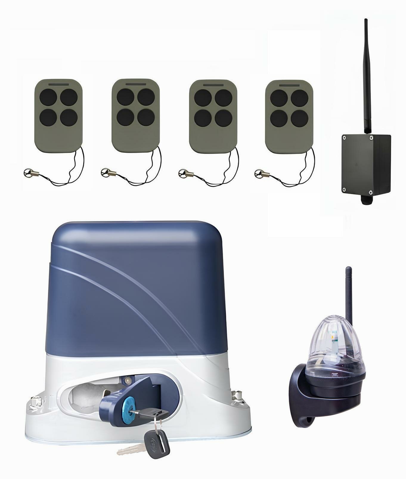 Автоматика для откатных ворот KSL-800 KIT-L4K-BT-Т4, комплект: привод, 4 пульта, Bluetooth-модуль, лампа
