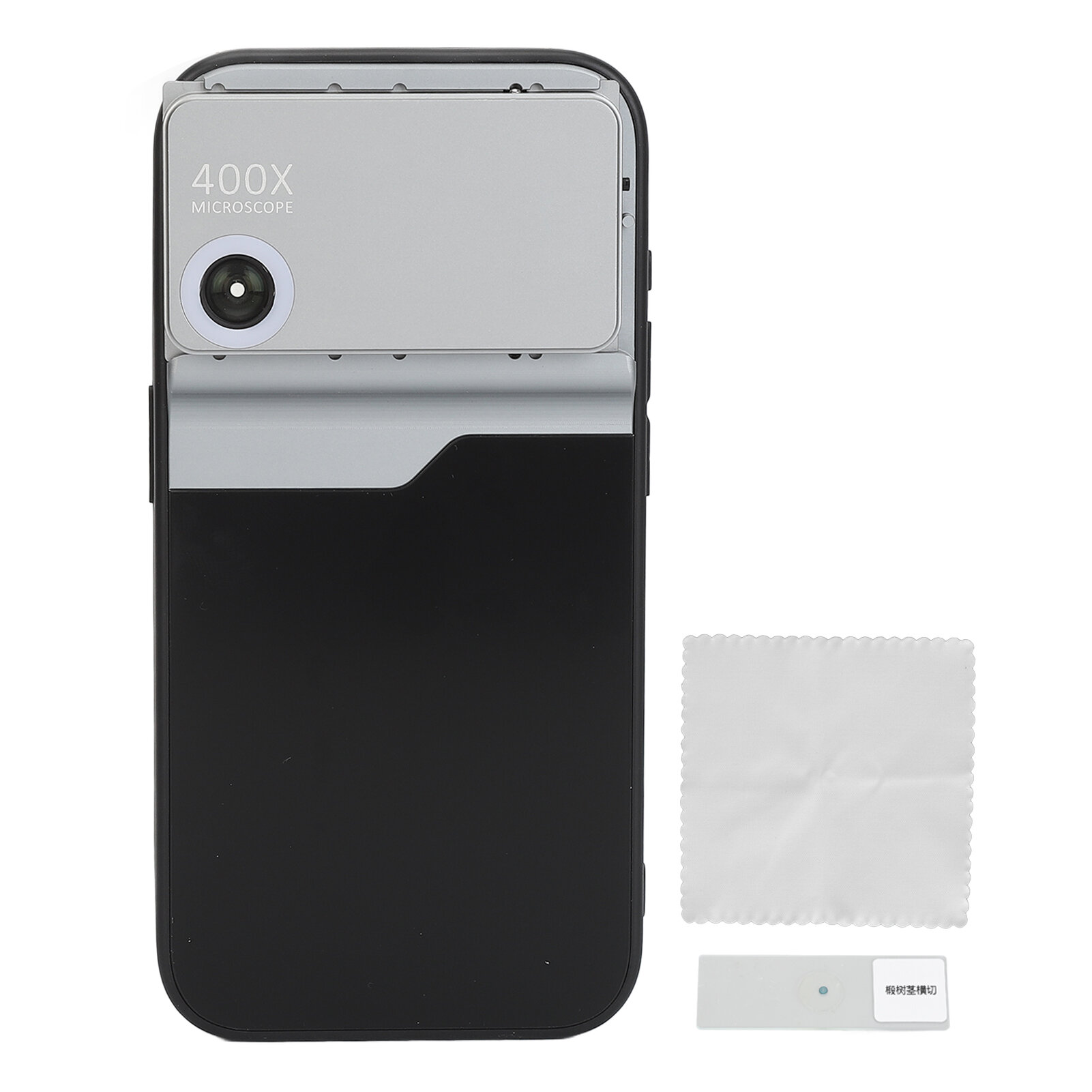 Телефонный микроскоп 400X для iPhone 15pro Полная обертка около 400x Mini Pocket Micoscope со светодиодным светом для детей для взрослых