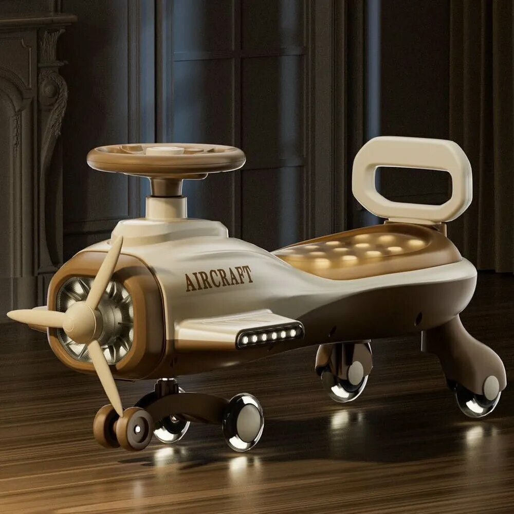 Беговел-каталка, для детей 1-5 лет, 6 колёс, бесшумный, с подсветкой