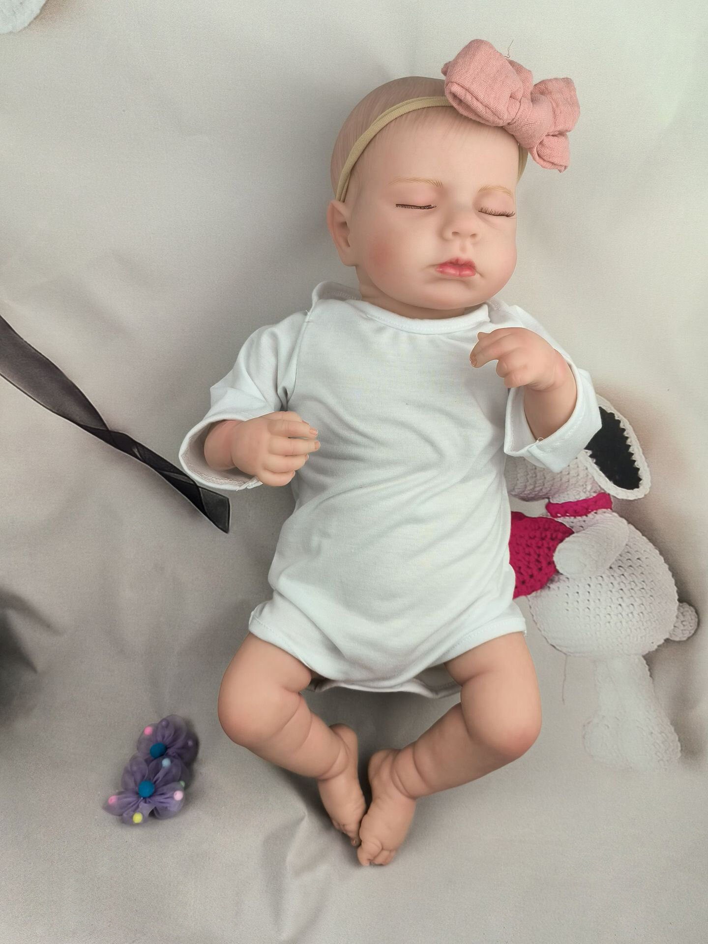 Кукла Реборн девочка Адель (силиконовая) 50см/ Кукла младенец Reborn