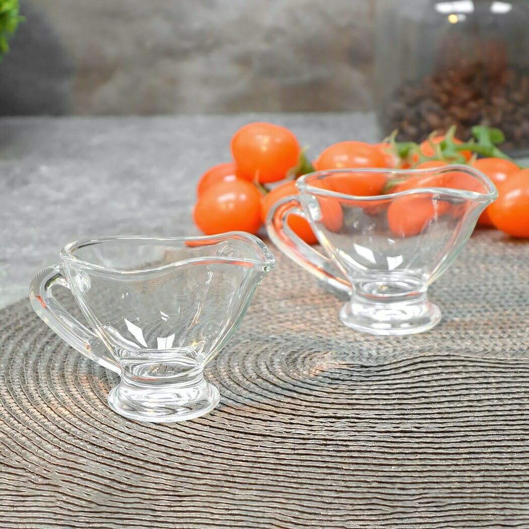 Соусник "Basic" 60мл, 2шт, стекло, удобные ручки, для соусов