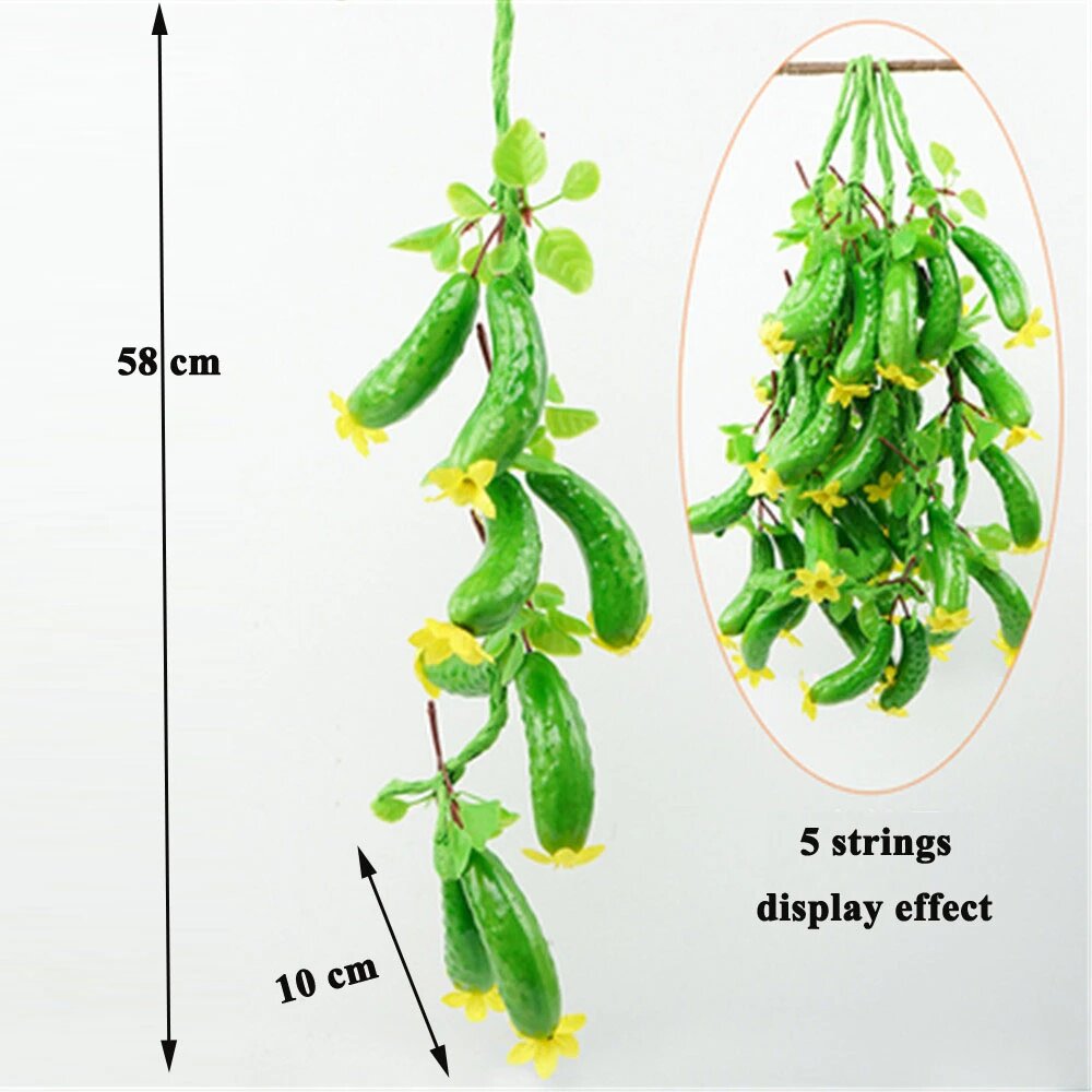 Искусственный огурец из ПУ/ПВХ/Пенопласта Зеленый, design 7