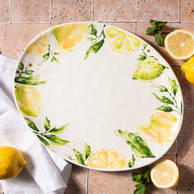 Сервировочное блюдо Armando Lemony 31 см, Boltze, 2010468