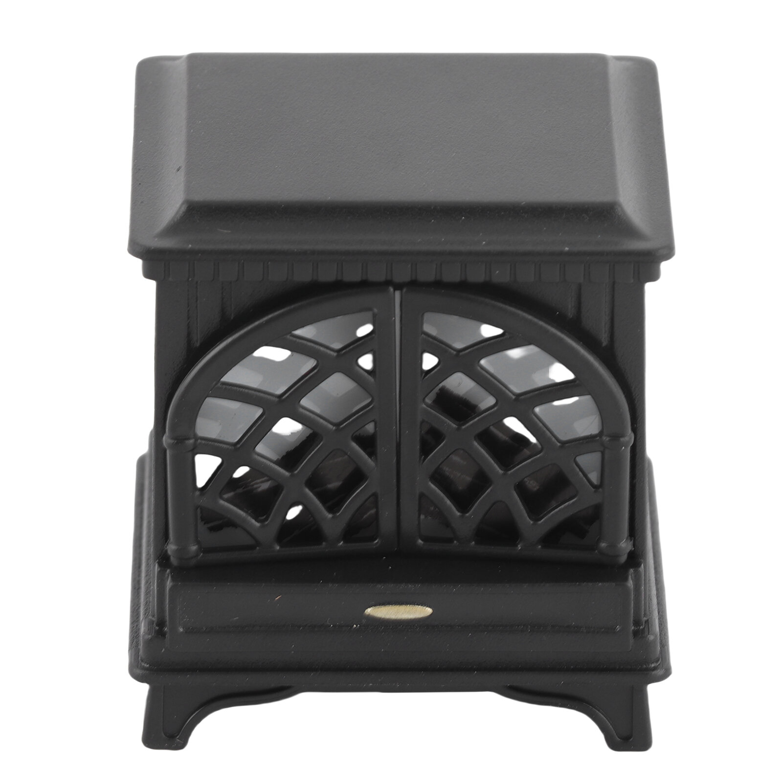 Миниатюрный пластиковый камин для кукольного домика, мебель и аксессуары для кукольного домика, масштаб 1:12, черный.