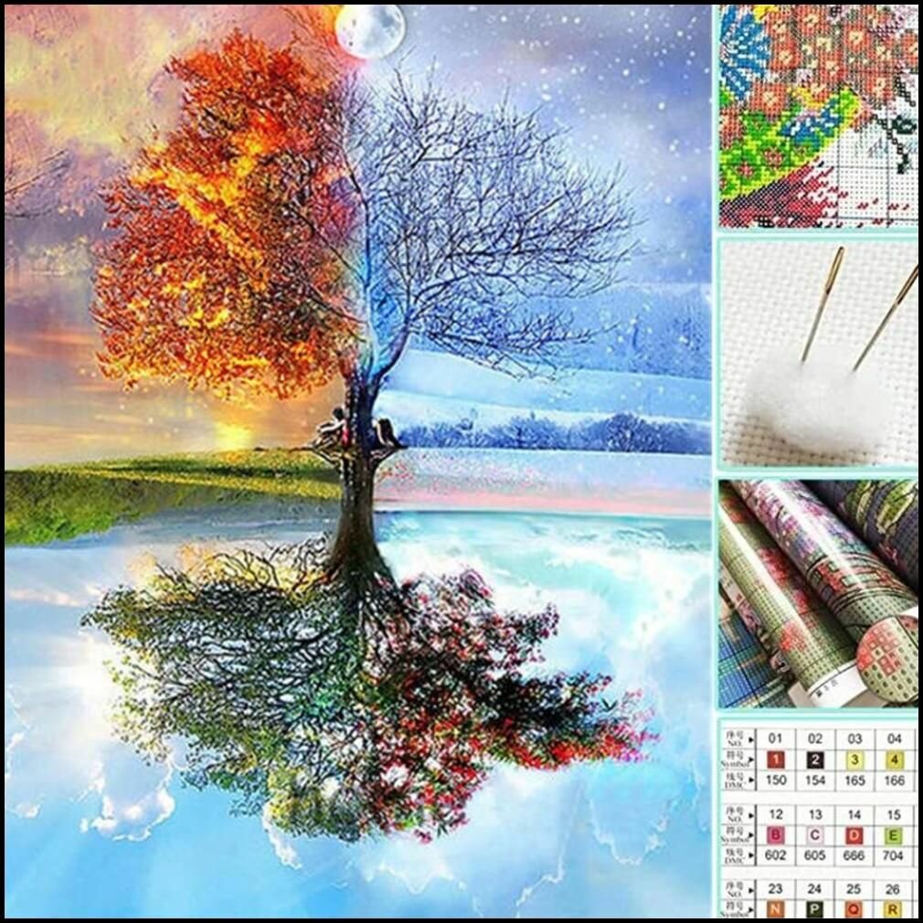 Вышивка крестом, набор для вышивания крестом, дерево 11CT 30x40cm