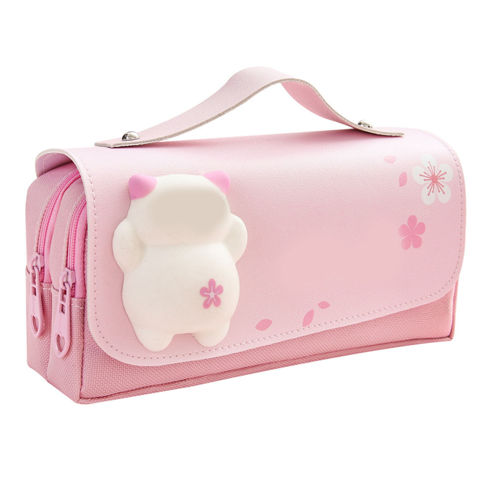 Пенал с двумя слоями, большой вместительностью, портативный, симпатичный, для школьных принадлежностей, для класса или общежития.