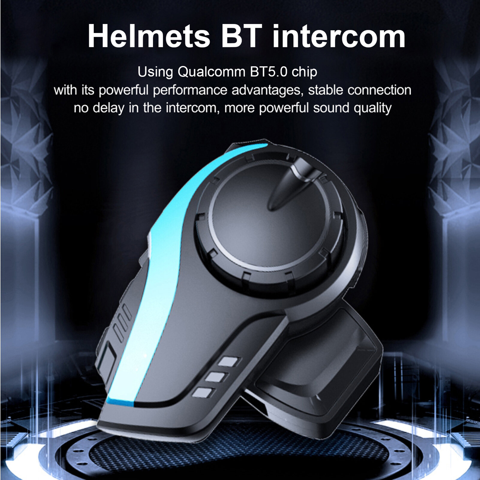 Hysnox HY-02 мотоциклетный шлем-интерком BT5.0 громкоговорящая связь полный дуплекс для шести мотоциклистов радиус действия 2000 м IP65 водонепроницаемый пылезащитный с микрофоном