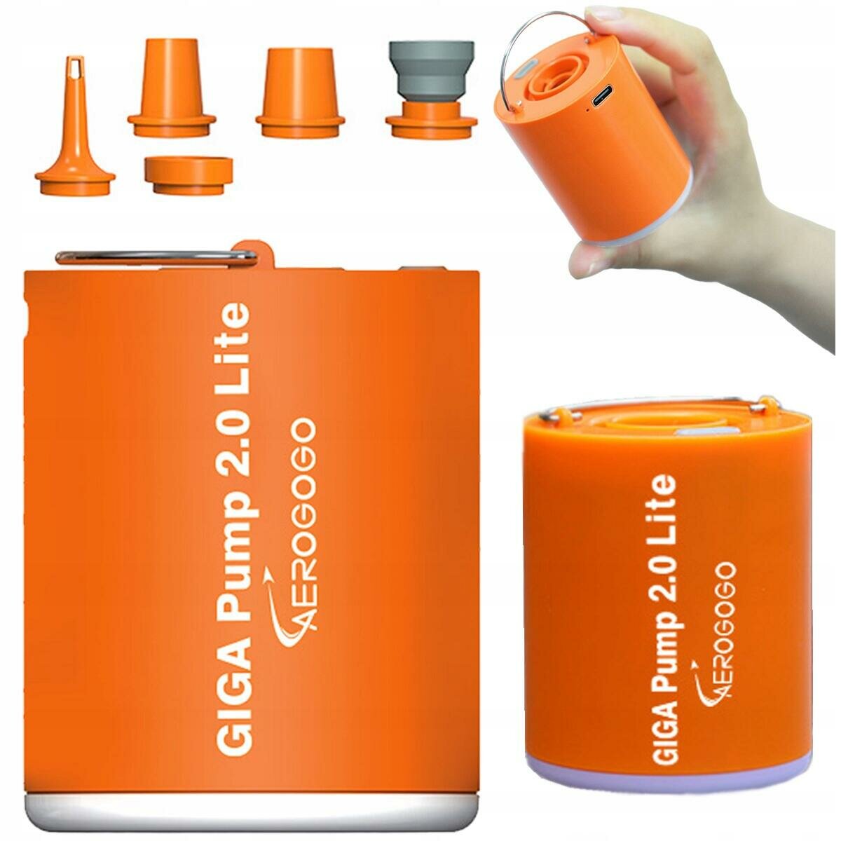 Насос Decathlon AEROGOGO GIGA PUMP Lite, электрический, 2 в 1, 200 л/мин