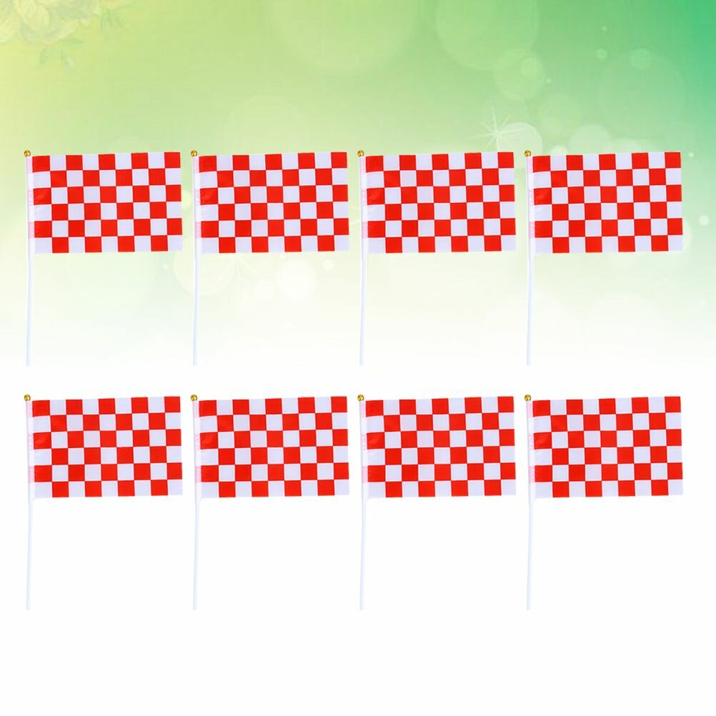 Универсальные флажки для внутреннего и внешнего использования, гоночная тематика, 50 штук