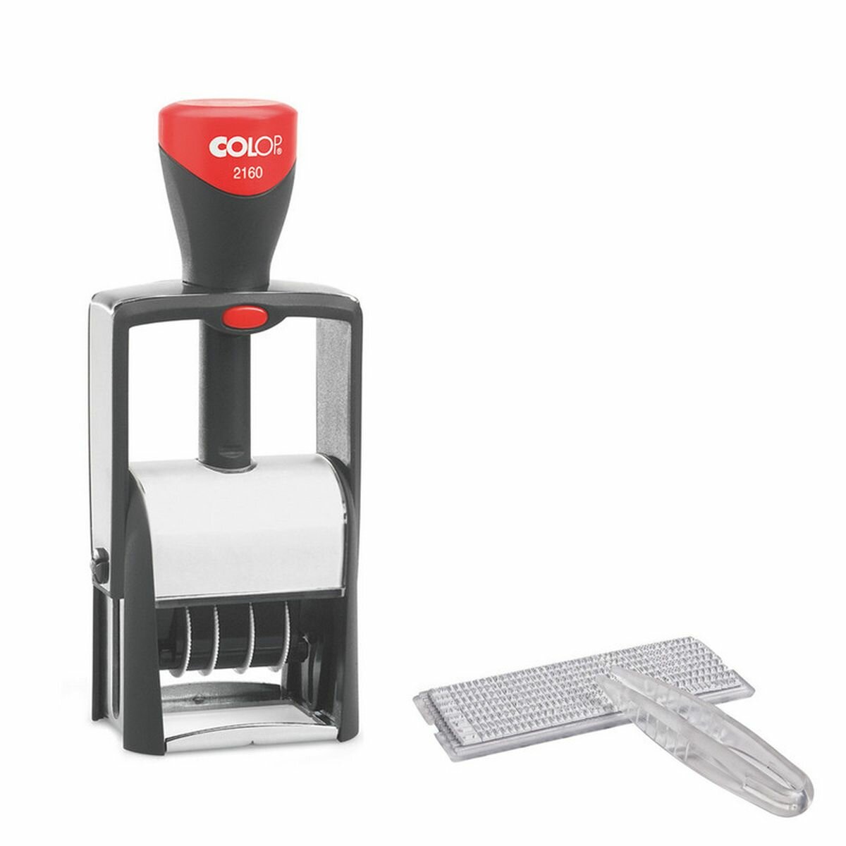 Датер автоматический самонаборный Colop S2160 (24х41мм, 2 строки, свободное поле, металл)
