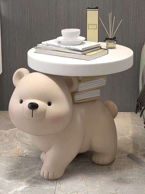 Креативный светлый роскошный журнальный столик bear, домашний современный минималистский декоративный журнальный столик