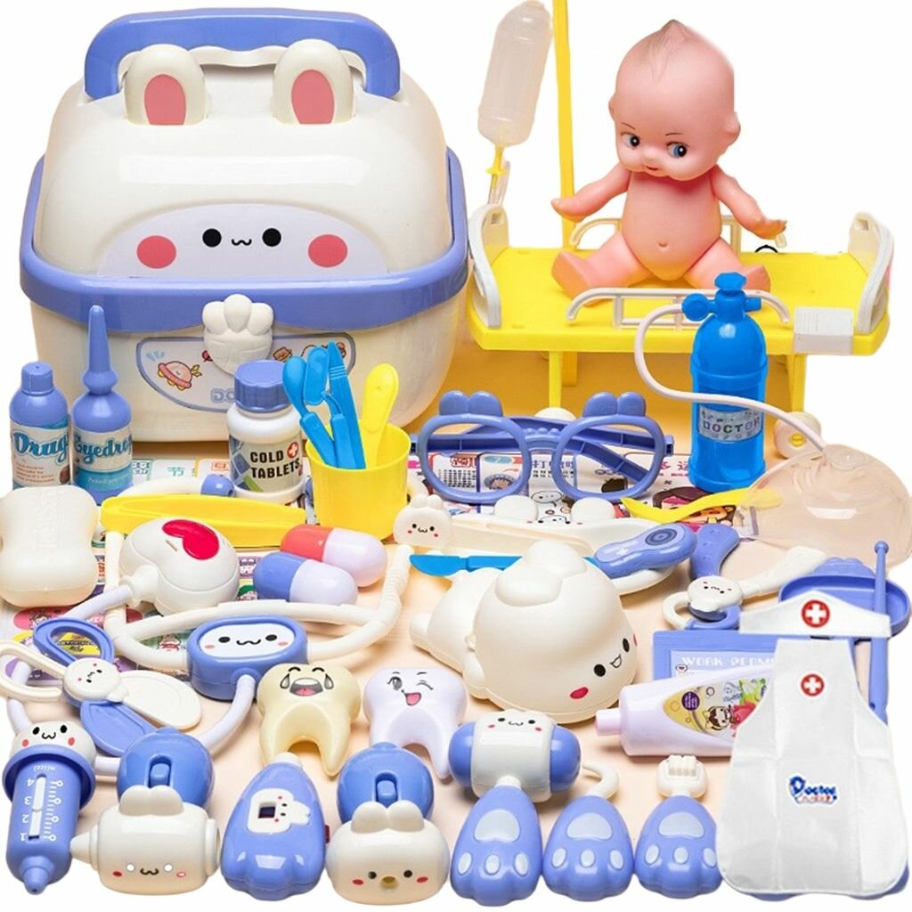 Девочки игрушки притворяться доктором для ребенка развивает стетоскоп, навыки, навыки ролевая игра, дети много инструментов