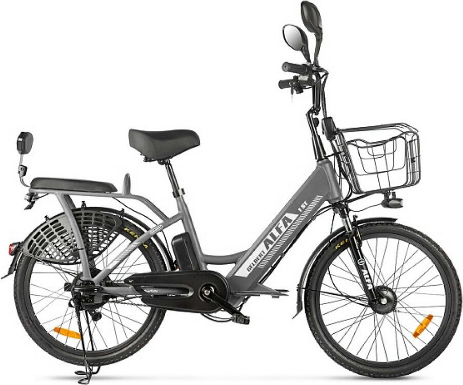 Электровелосипед Gelbert ALFA 1 ST, двигатель 48V, 250W, аккумулятор 10.4A, цвет Серый