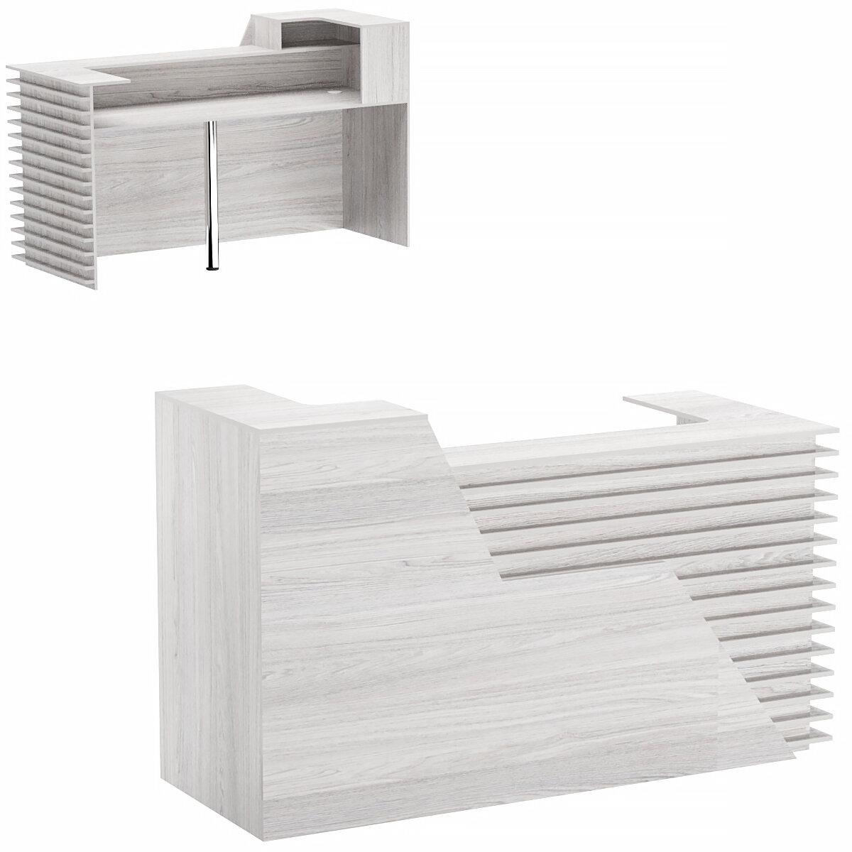 Ресепшен альпен правосторонний, Ясень Анкор светлый - U31104