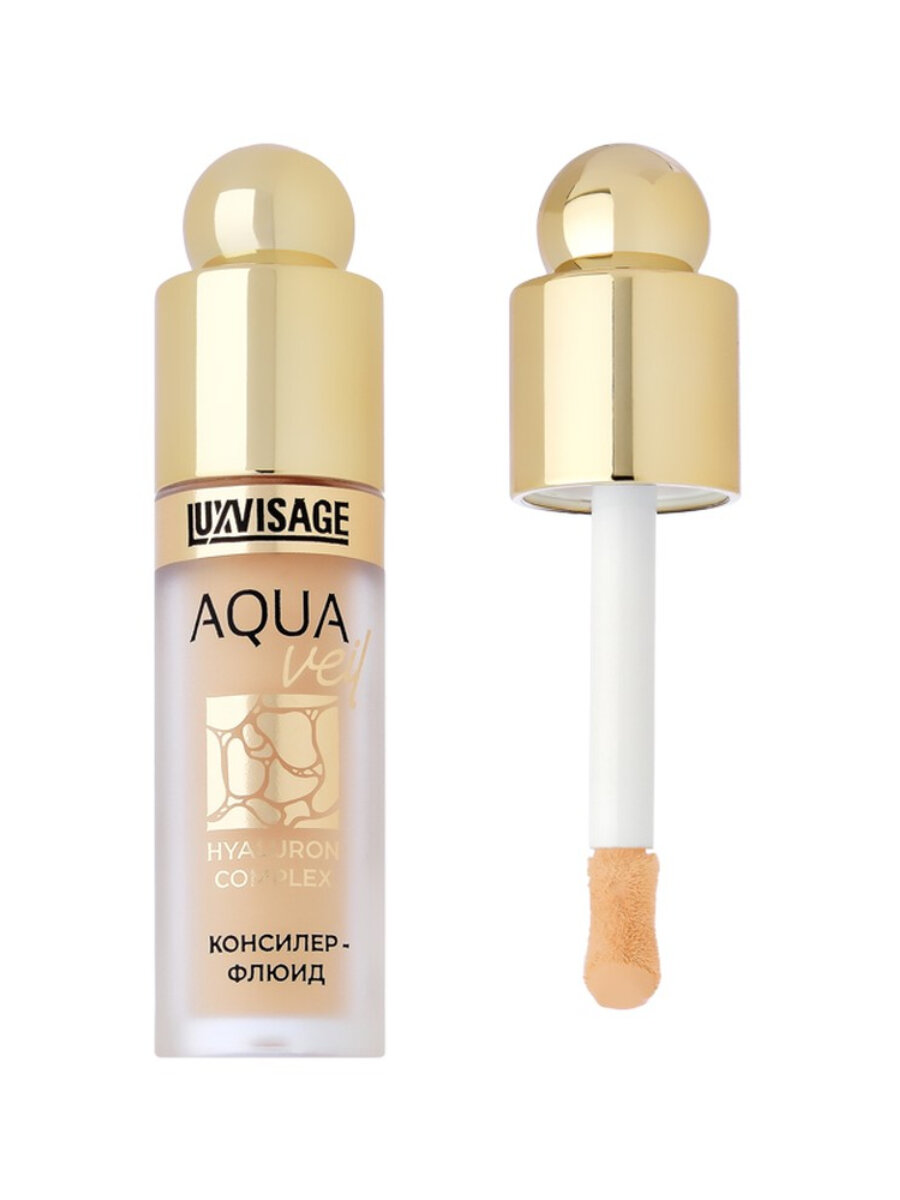 Консилер для лица LUXVISAGE AQUA VEIL HYALURON COMPLEX флюид тон 102 Light