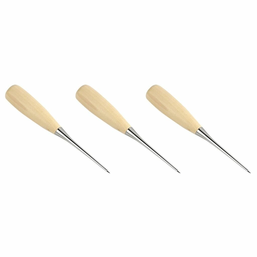 Набор шил для кожи с деревянной ручкой