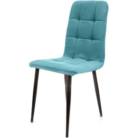 Стул обеденный M-group леон классика, аквамарин, чёрные ножки