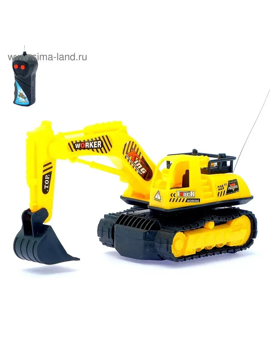 Экскаватор радиоуправляемый"Строитель", работает от батареек