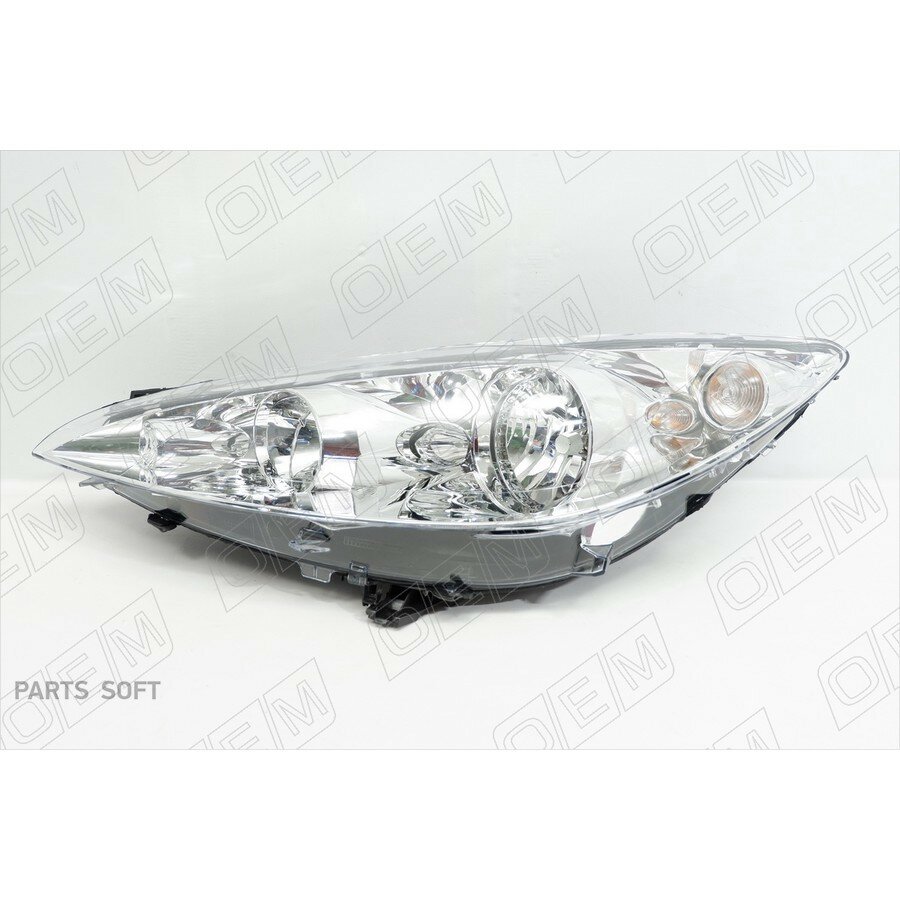 Фара левая Peugeot 308 1 T7 2008-2011, галоген от официального дистрибьютора, OEM, артикул OEM0243FL