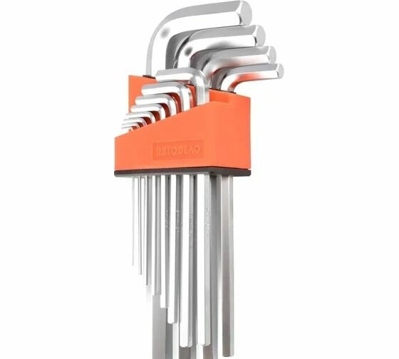 Набор Г-образных шестигранных ключей Автоdело 12ч (1,5-14мм; CR-V) 30346 17014