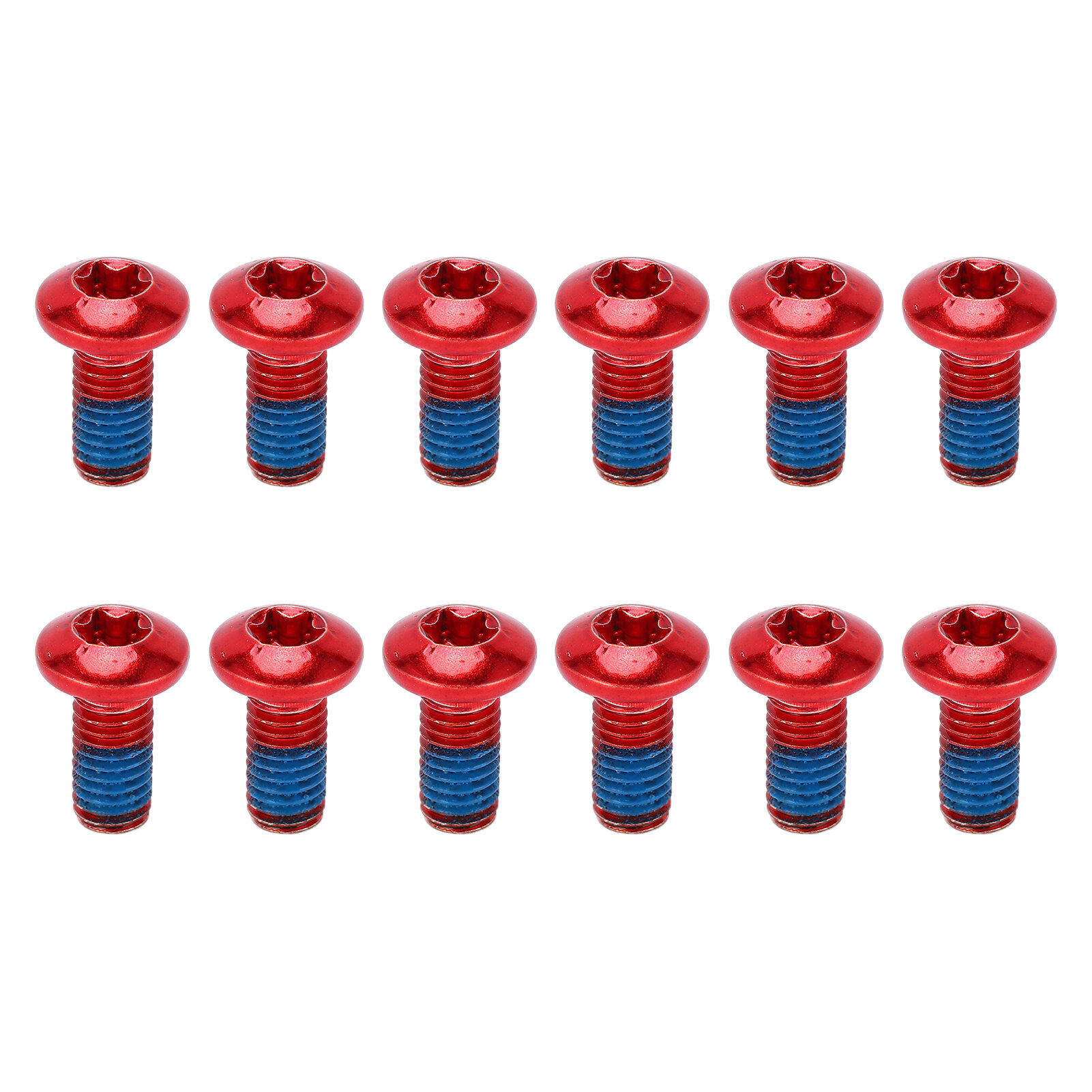 12 шт, болты ротора дискового тормоза горного велосипеда, винт из легированной стали, винт тормозного диска велосипеда T25, болты M5x10 мм, красный
