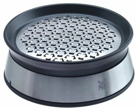 Терка WMF Balance, серебристо-черная, с контейнером, для имбиря, 9 см