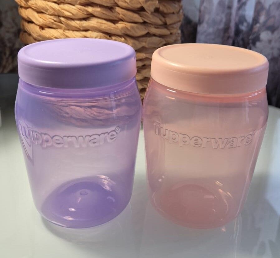 Контейнеры "Чудо-банка" 550 мл сиреневая и розовая. Tupperware