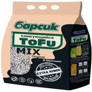 TOFU MIX Original & Бентонит Наполнитель комкующийся 4.54л 15%