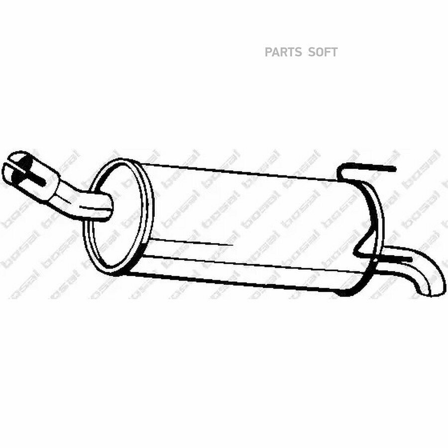 Глушитель задний (OPEL ASTRA H 04- ) от официального дистрибьютора, BOSAL, артикул 185475