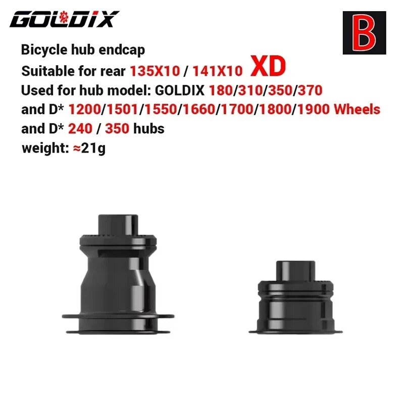 GOLDIX Адаптер для ступицы велосипедной QR/THRU B Style endcap