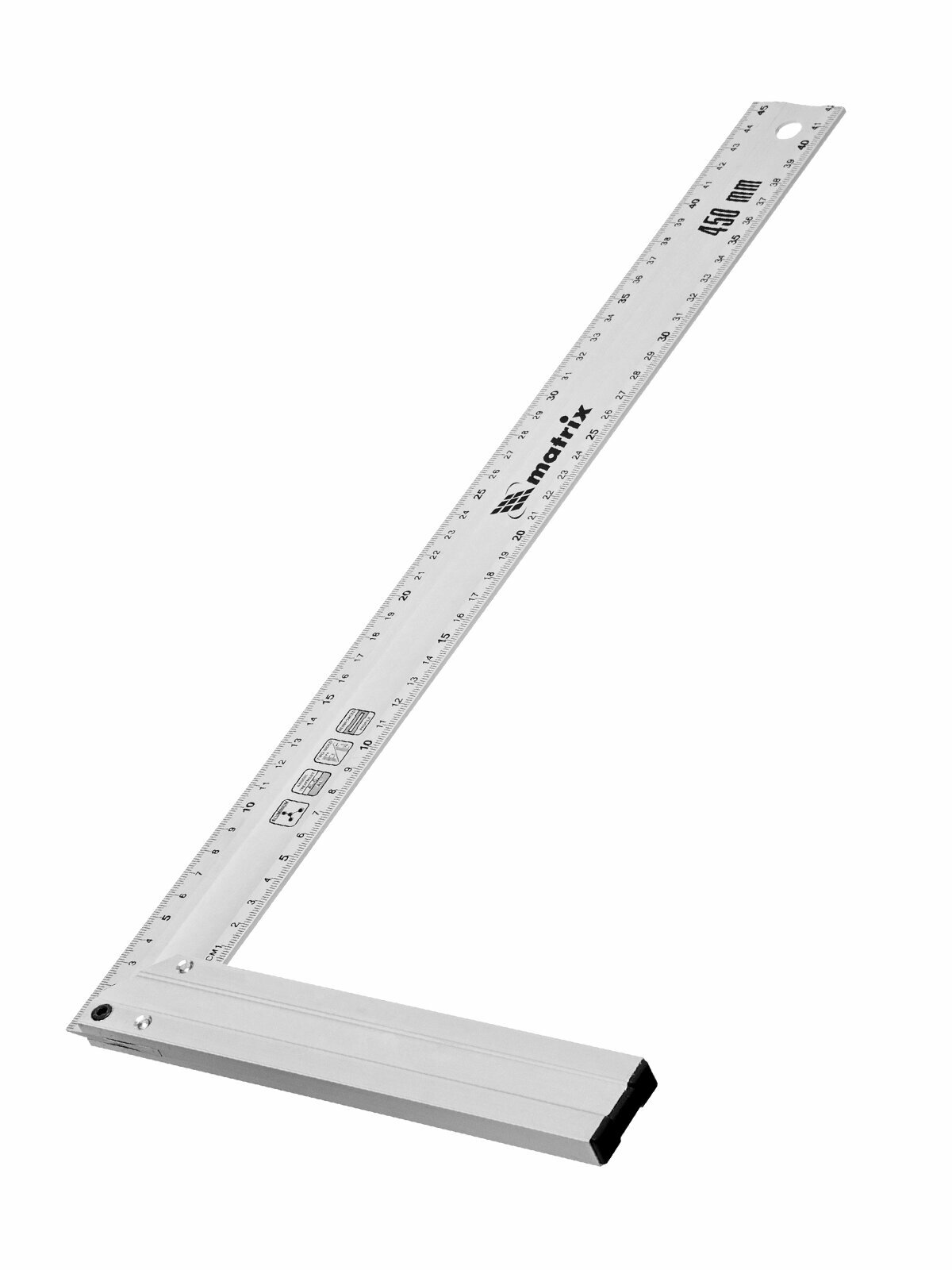 Угольник строительный Matrix 450 мм, алюминиевый, литой 32475