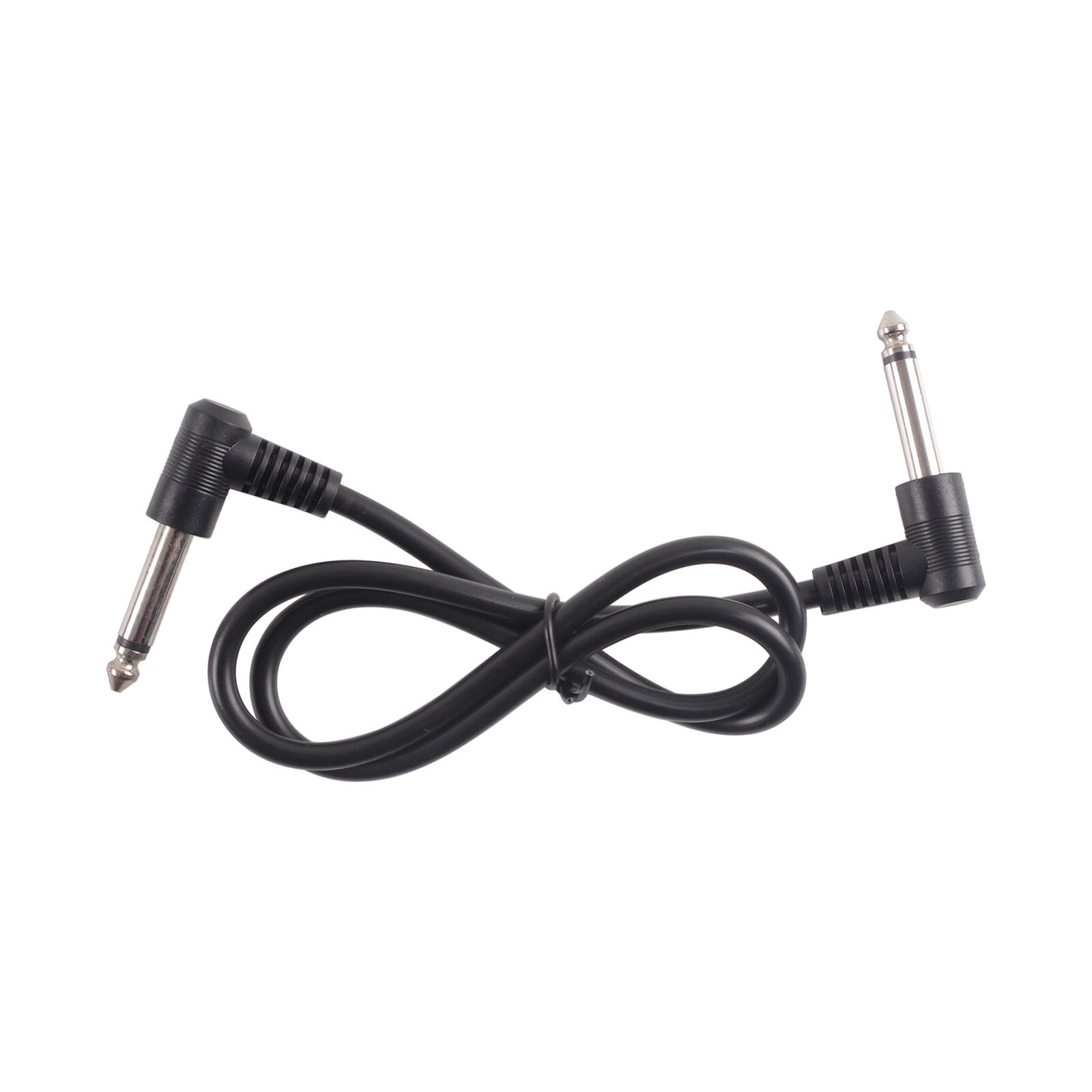 1 шт. гитарный патч-кабель, 24-дюймовый кабель для педалей, интерфейс 6,35 мм, угловые разъемы, шумоподавление, линейный эффект для записи музыки.