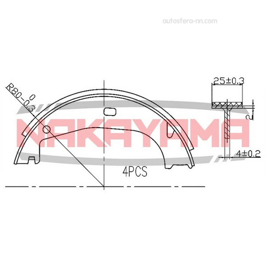 NAKAYAMA HS7156NY Колодки тормозные барабанные задние BMW 3 90-98, Z