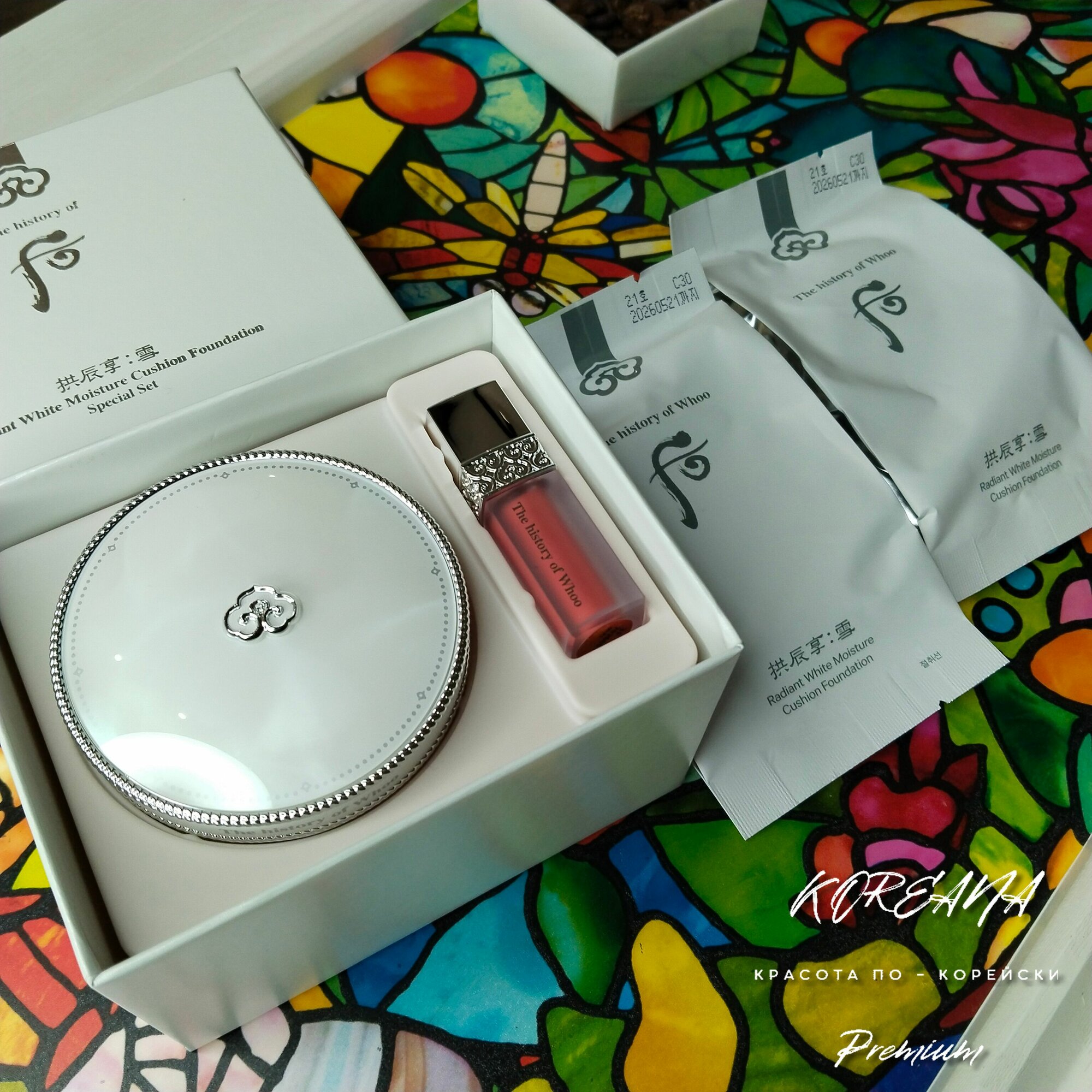 The History of Whoo Кушон корейский люкс, 21 тон +2 запаски, Seol Moisture Cushion Foundation
